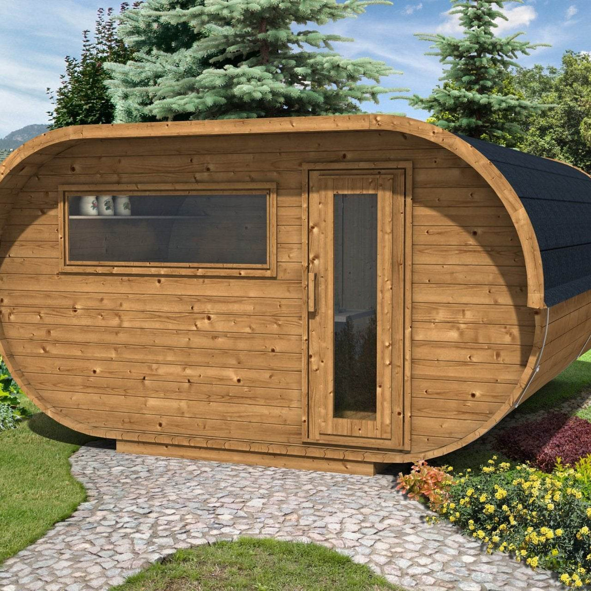 Unveil Oval Grande: From BBQ Hut to Log Cabin Office – Northern Log Cabins