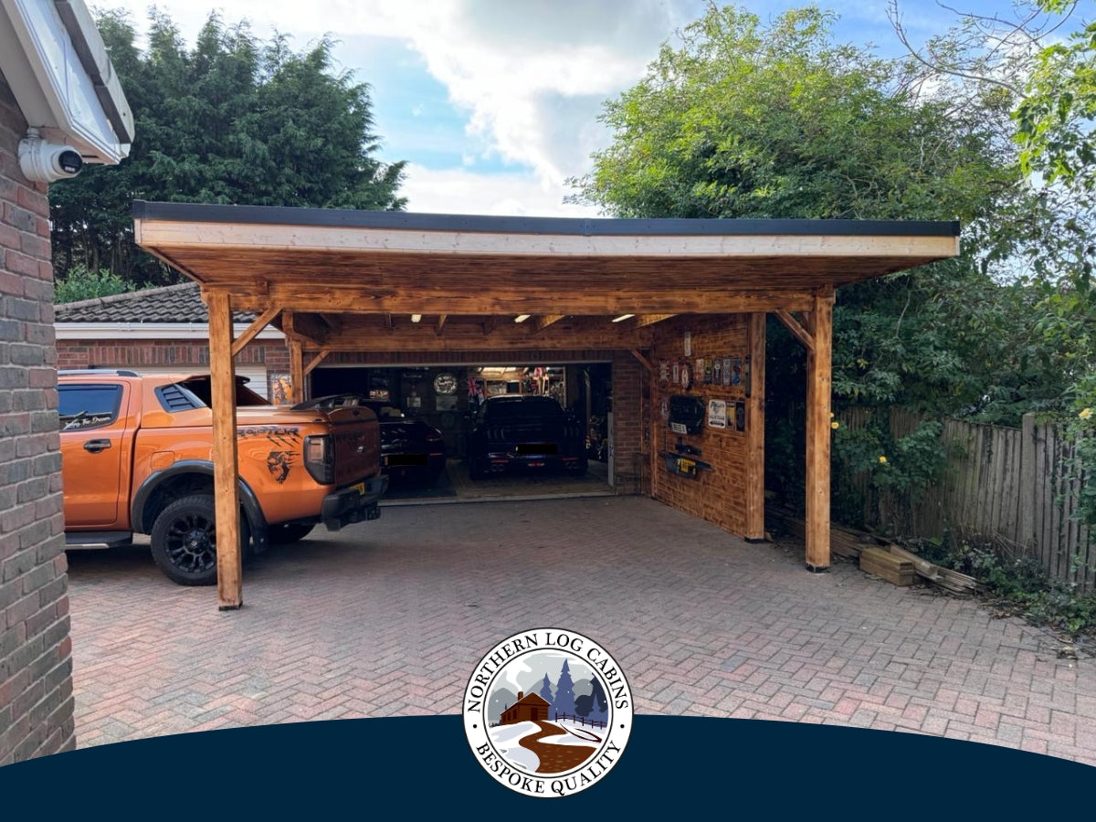 Premium Log Cabin & Carport Project in Lincolnshire – Northern Log Cabins