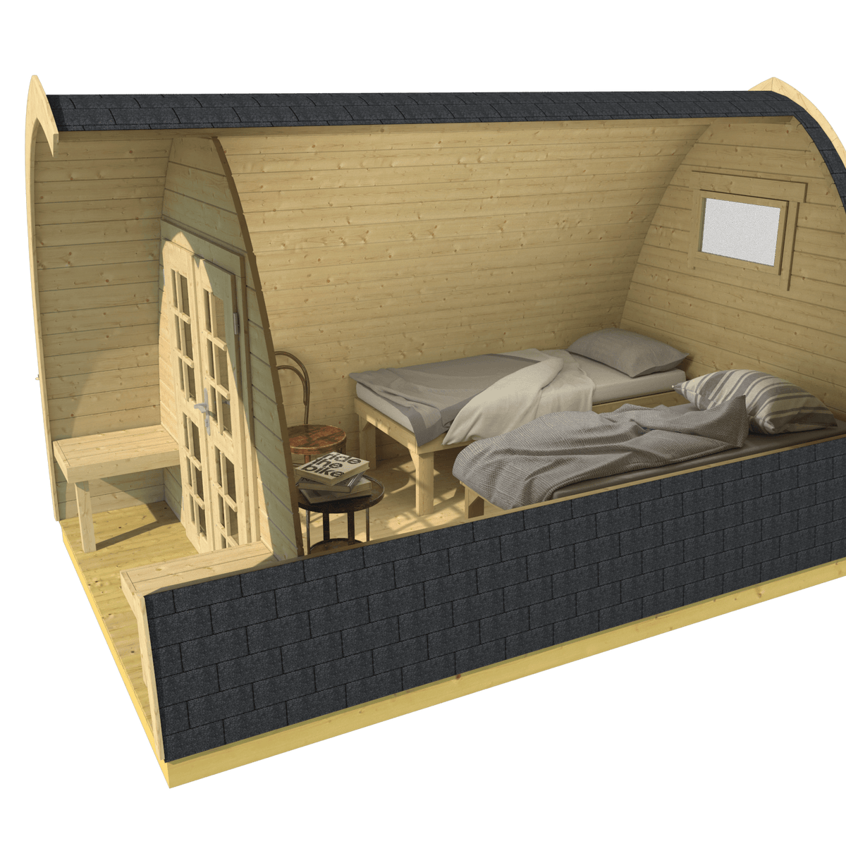 Camping Pod 400 4.0 x 2.4m | Glamping Pods – Northern Log Cabins