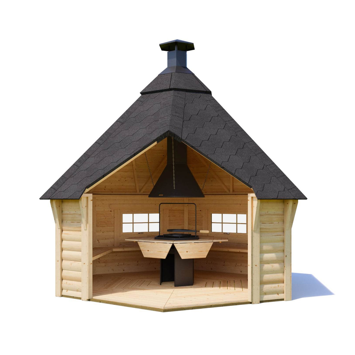 Open BBQ Hut Grill Cabin 9m2 - ELSA – Northern Log Cabins