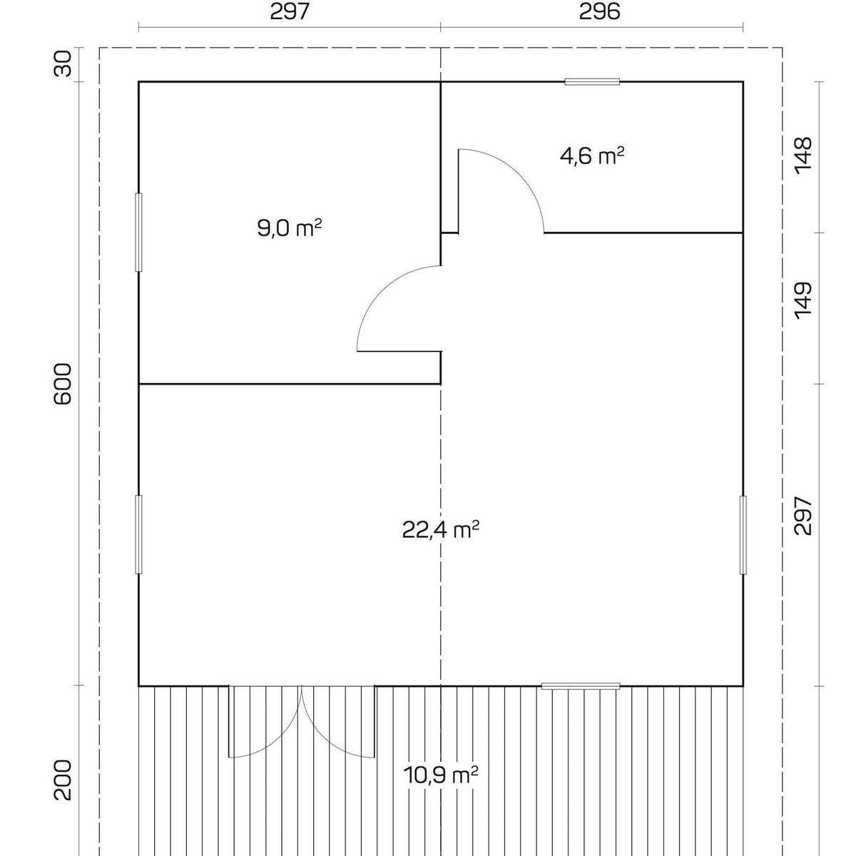 Petra 6.2x6.2m Log Cabin – Northern Log Cabins