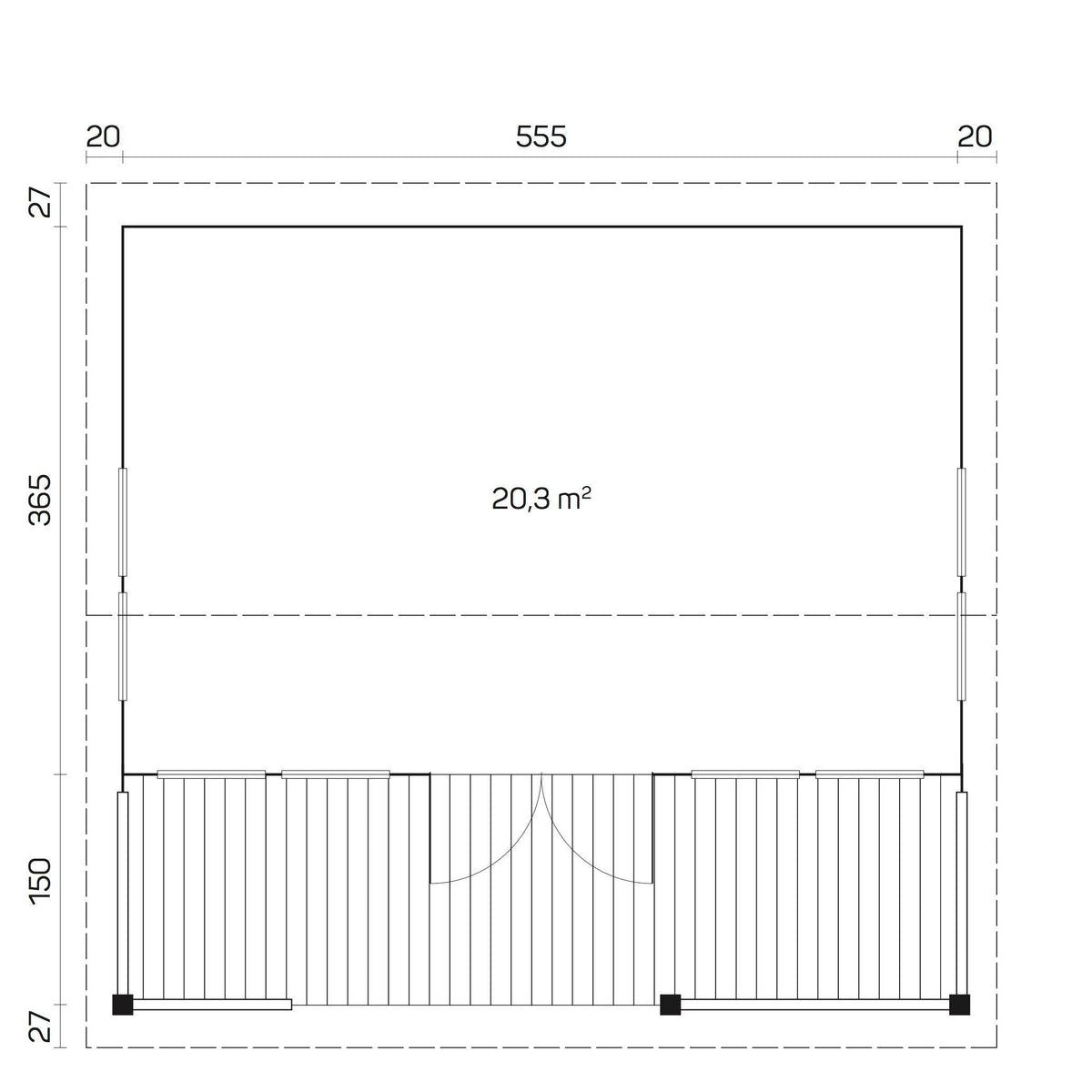 RICHARD 5.8x5.4m Log Cabin – Northern Log Cabins