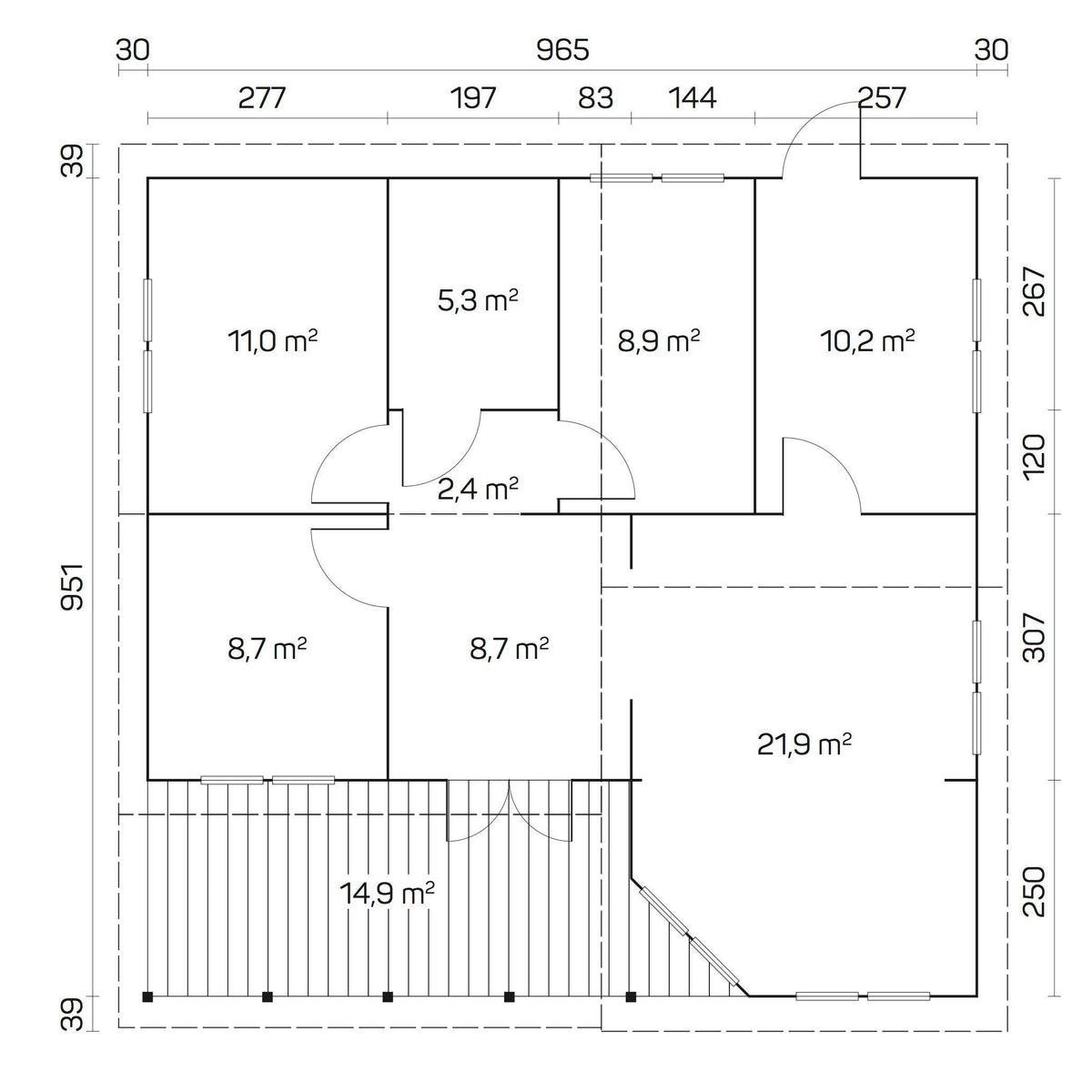 VIGO 9.9x9.7m Log Cabin – Northern Log Cabins